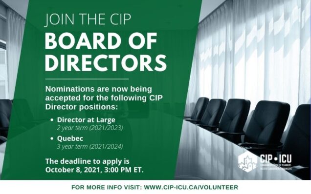 2021 BY-ELECTION CALL FOR NOMINATIONS – CIP BOARD OF DIRECTORS ...